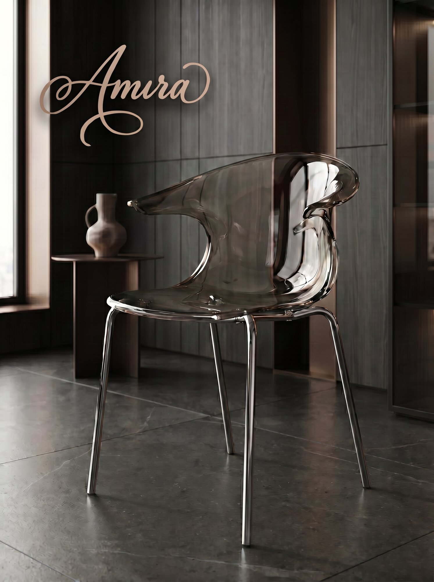 Стул Amira "Aurora" из поликарбоната, прозрачный, универсальный