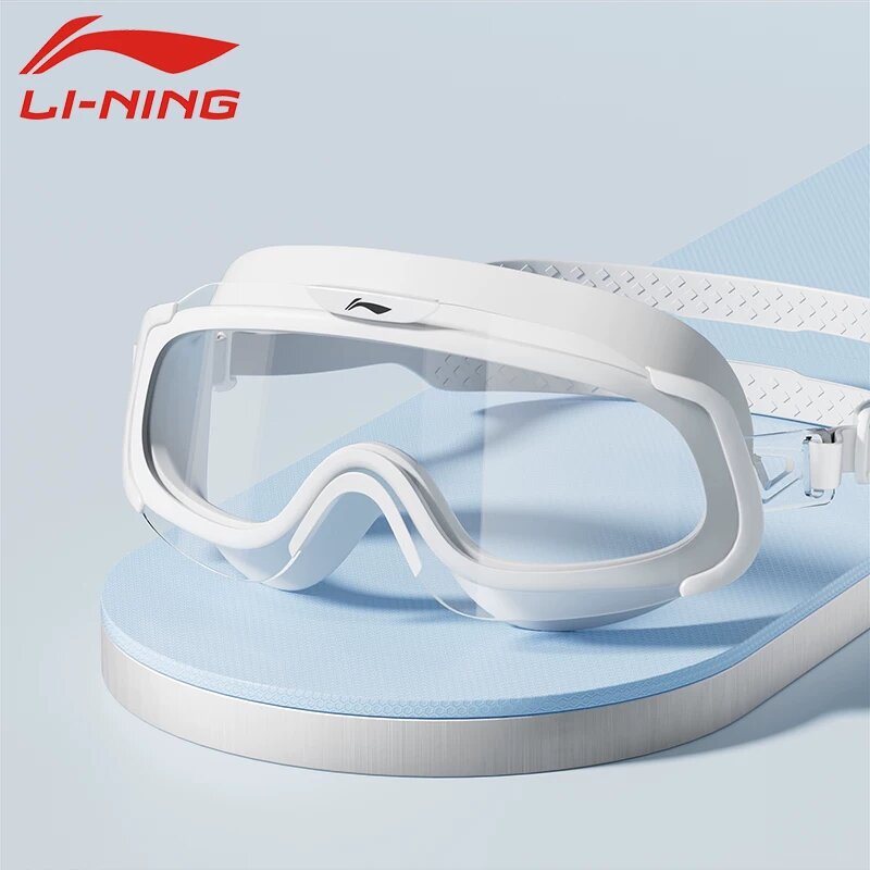 Lining 535 Ice Transparent White Анти-туманные очки для плавания для женщин, 400 диоптрий
