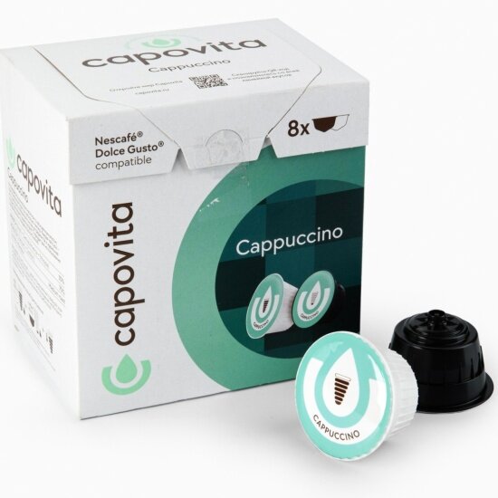 Кофе в капсулах Capovita Cappuccino, 16 капсул (для кофемашин Dolce Gusto)