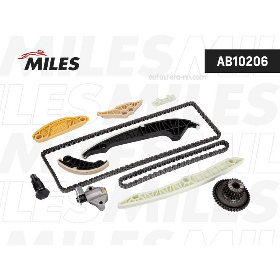 MILES AB10206 Комплект цепи ГРМ AUDI A4/A5 2.0 TFSI 09- co звездочками