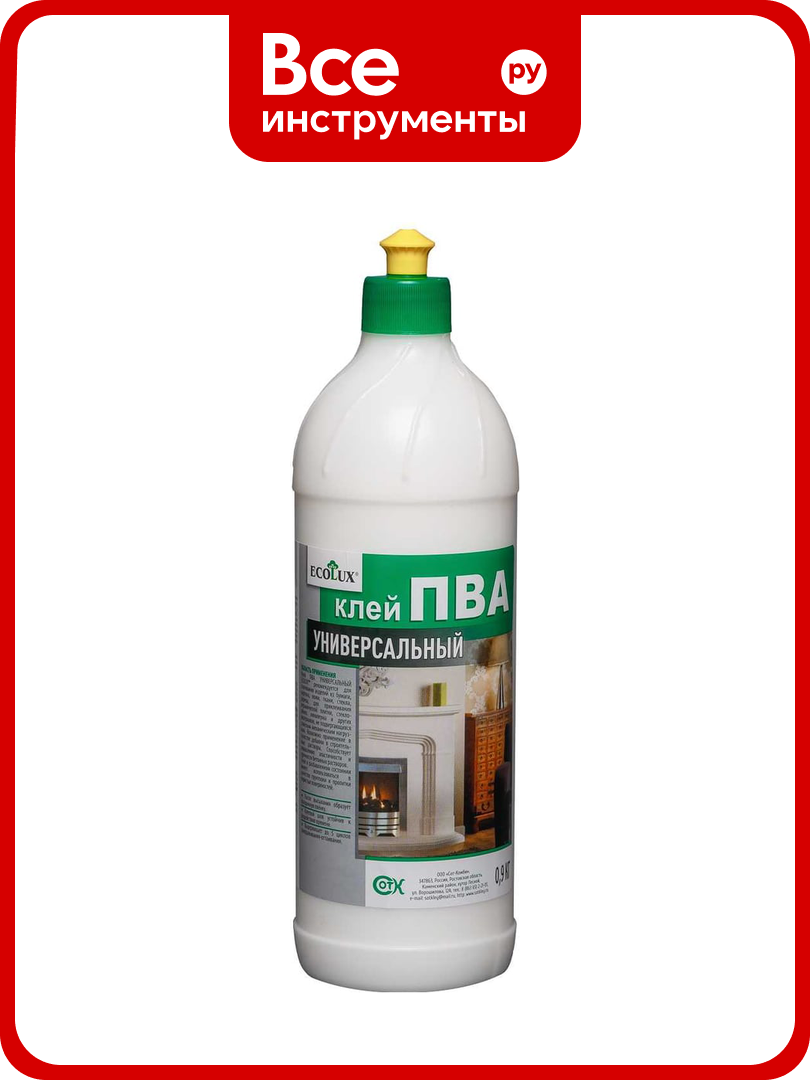 Клей Ecolux 4607133684747, универсальный, прозрачный, объем 1 л