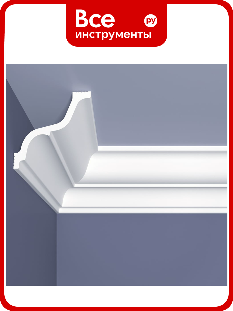 Потолочный плинтус bello deco С 16/85 85/85 00-00104316, влагостойкий полистирол высокой плотности