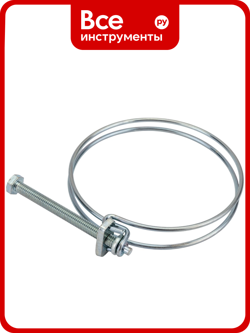 Проволочный хомут KORUDA 80-85 мм, W1 KR-H56721 из оцинкованной стали для надежного крепления труб и кабелей
