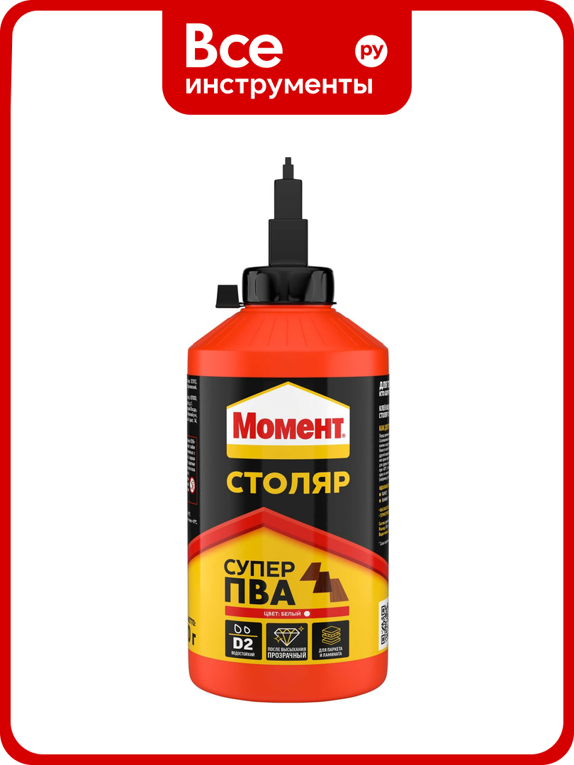 Клей, Super, Super PVA момент Столяр 750 г Б0023084 422988, всех пород дерева