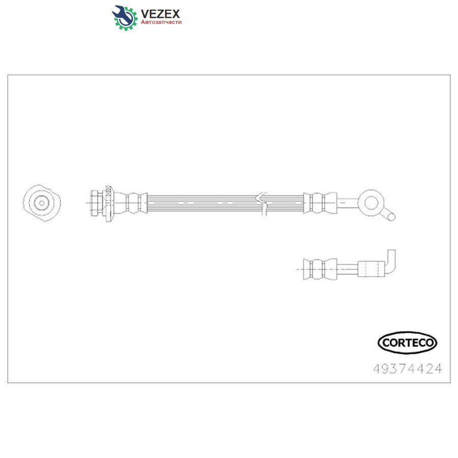 CORTECO 49374424 Шланг тормозной