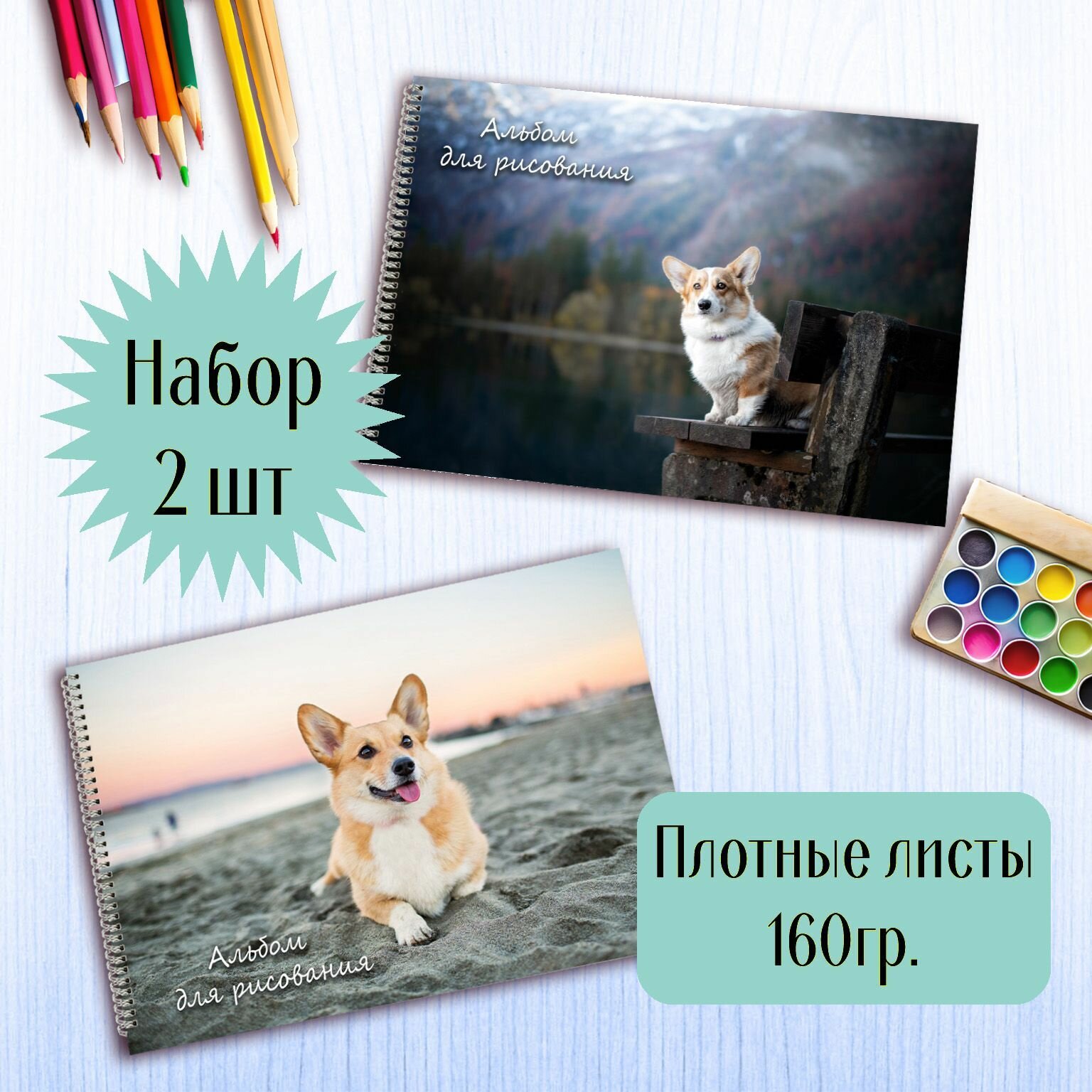 Альбомы для рисования Корги
