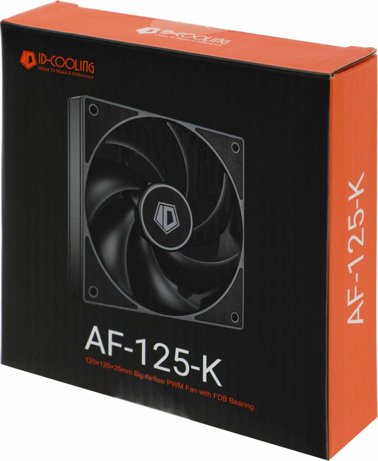 Вентилятор для корпуса ID-Cooling 120х120х25 мм, черный 4-pin 30дБ (AF-125-K)
