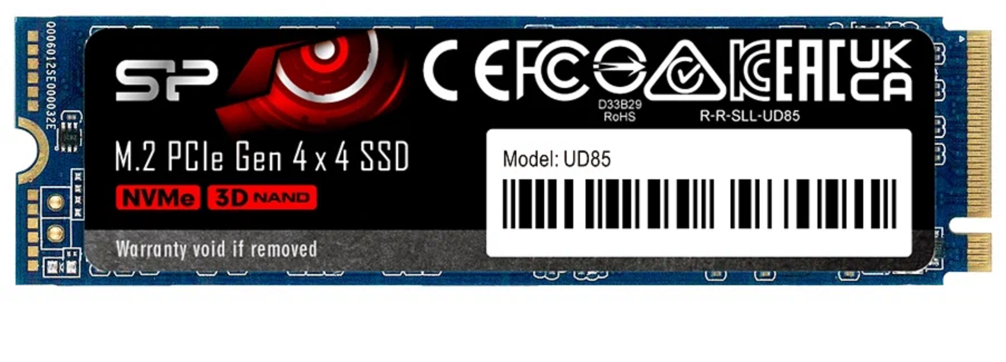 Накопитель SSD M.2 2280 Silicon Power SP01KGBP44UD8505 UD85 1TB PCI-E 4.0 x4 3600/2800MB/s MTBF 1.5M