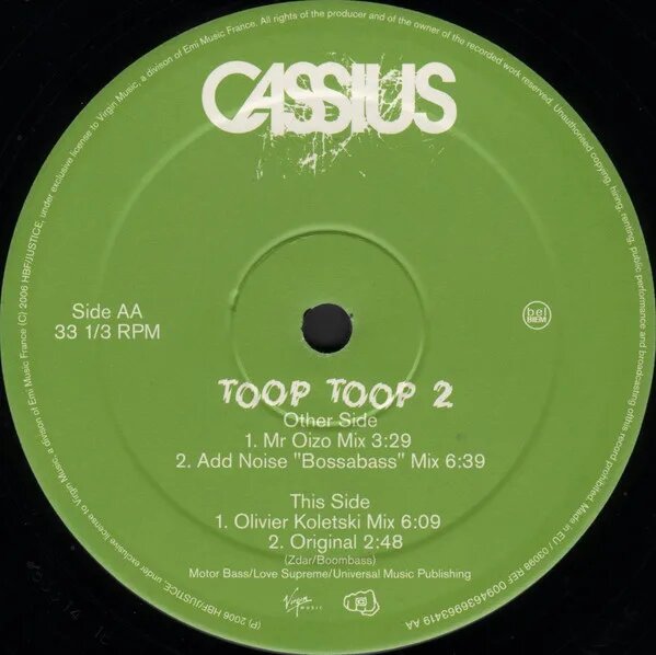 Cassius - Toop Toop 2 EX- — фото 1