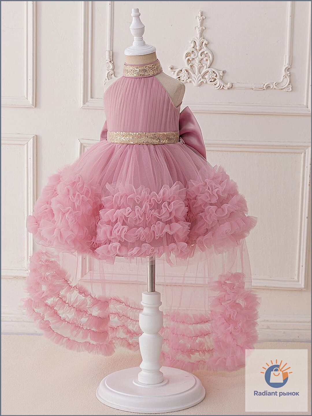 Платье, размер 70cm/6-9M, розовый