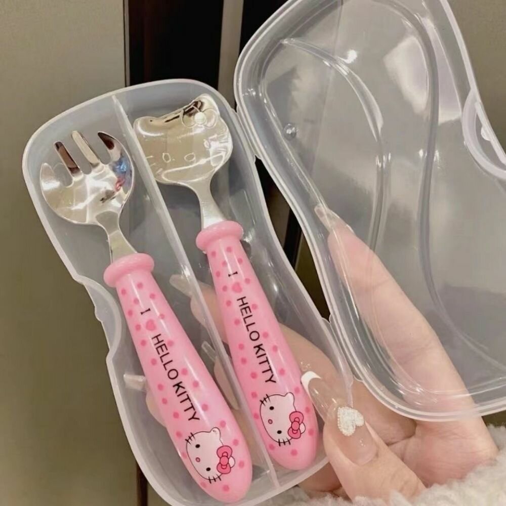 Набор вилка и ложка для салата 1 предм. светло-розовый