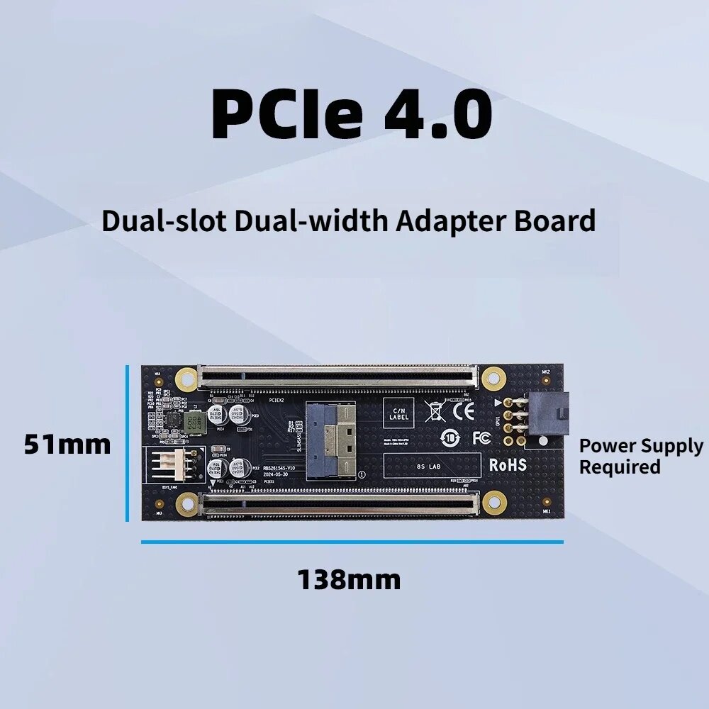 ADT-Link Райзер PCI-E PCIe 4.0 X4+X4