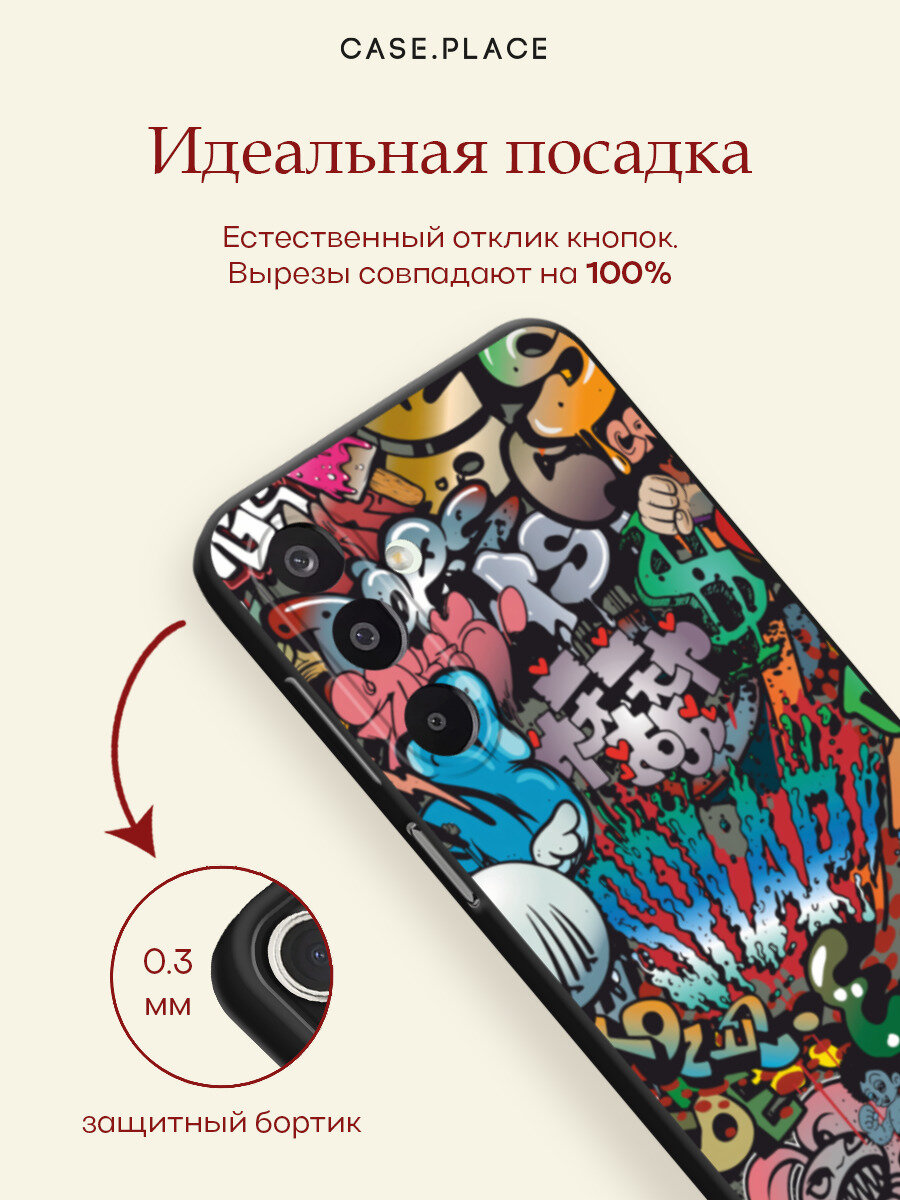 Чехол на Samsung Galaxy M16 / Самсунг M16 с принтом Граффити надписи — фото 1