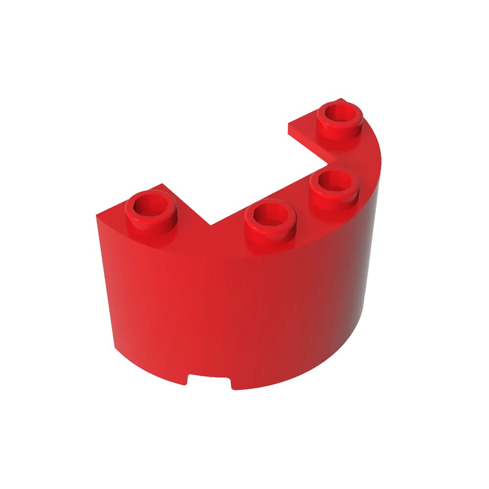 Gobricks пластиковые строительные блоки полуцилиндр 2x4x2 010