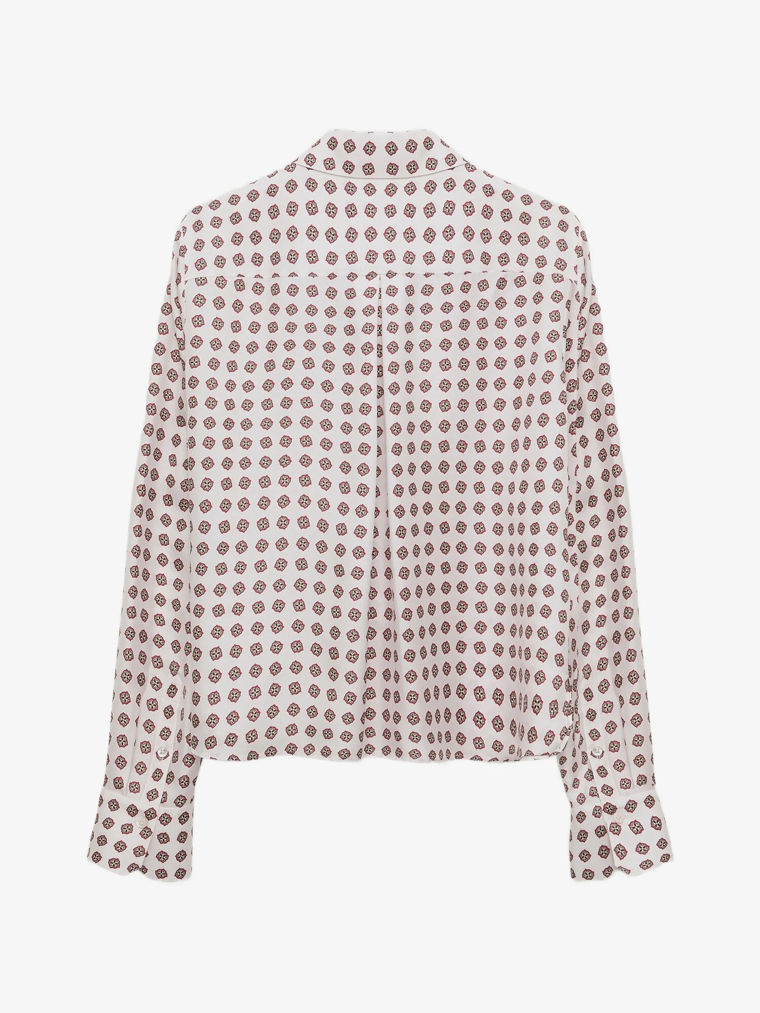 Блуза Dorothee Schumacher Graphic-print silk blouse, размер 40, white — фото 1