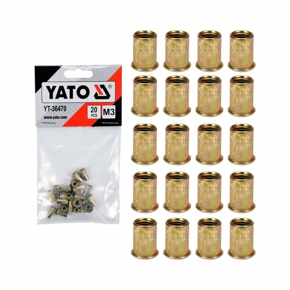 Резьбовая заклепка YATO сталь, М3, 20 шт. YT-36470