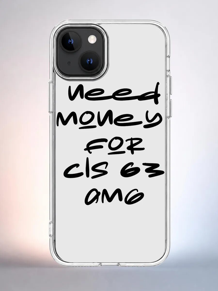 Чехол iPhone 15 risk rich кубики силиконовый прозрачный