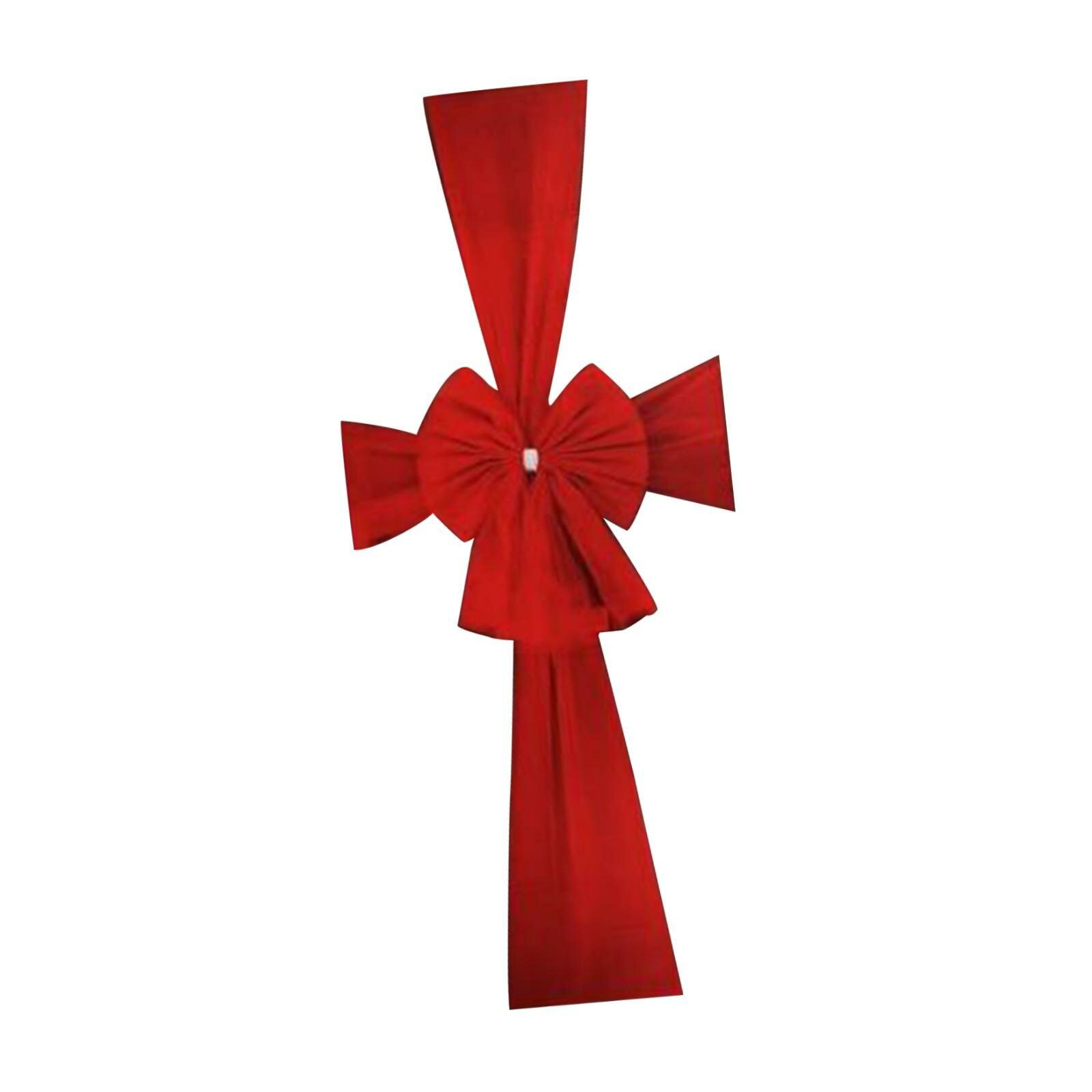 Декоративное украшение для дверцы в виде красного банта на рождественский шкафчик для кухни.