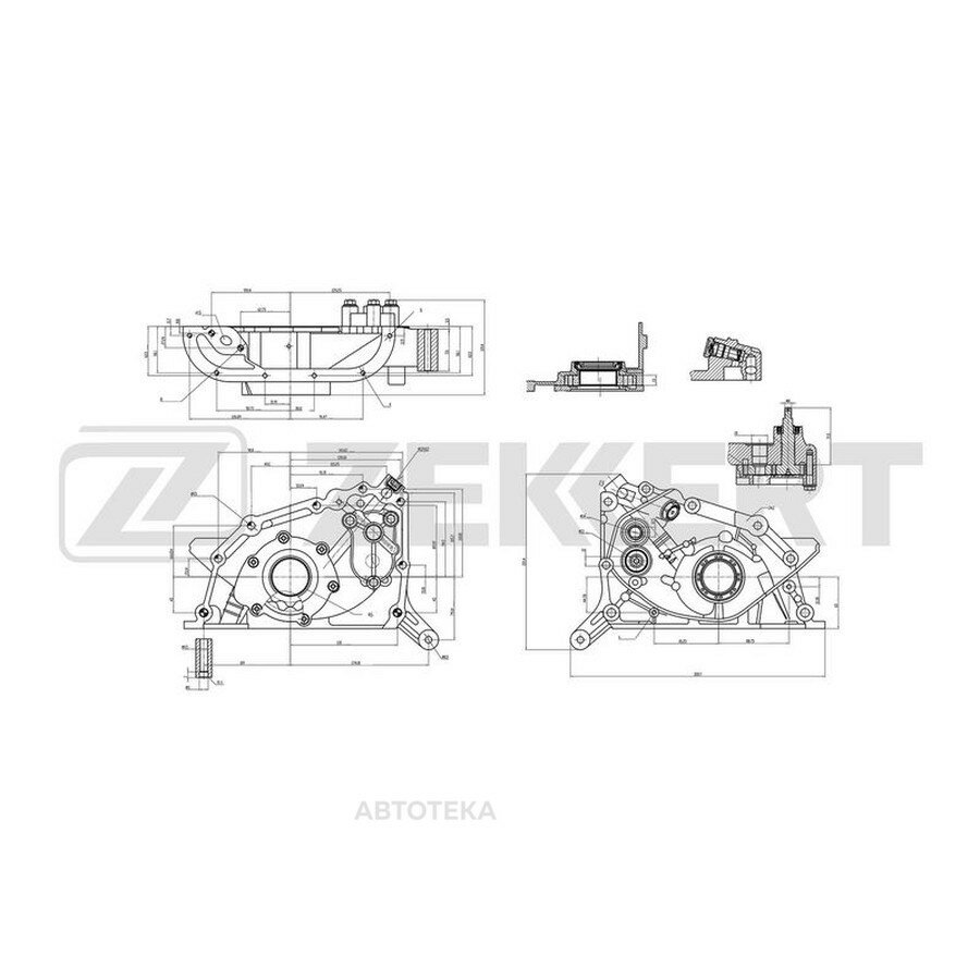 Насос масляный Hyundai Galloper II 98- H-1 97- Terracan 01- Porter 94- ZEKKERT MS1053