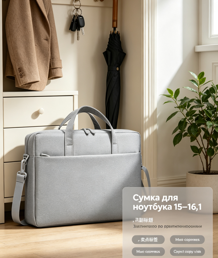Сумка для ноутбука 15-16,1 дюймов с амортизацией, водоотталкивающая, съемный ремень, для игровых ноутбуков, бизнес‑сумка