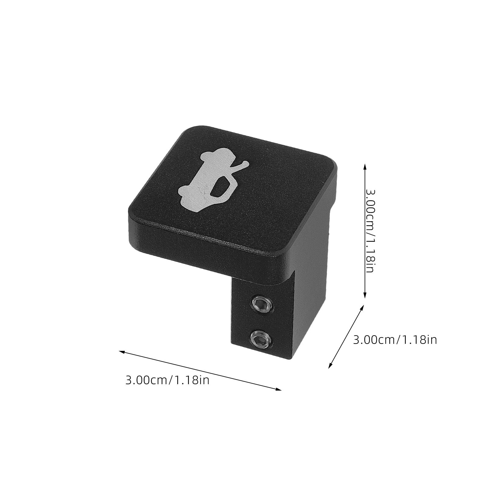 Ручка Открытия Капота Из Алюминиевого Сплава Черного Цвета 3.00X3.00X3.00Cm