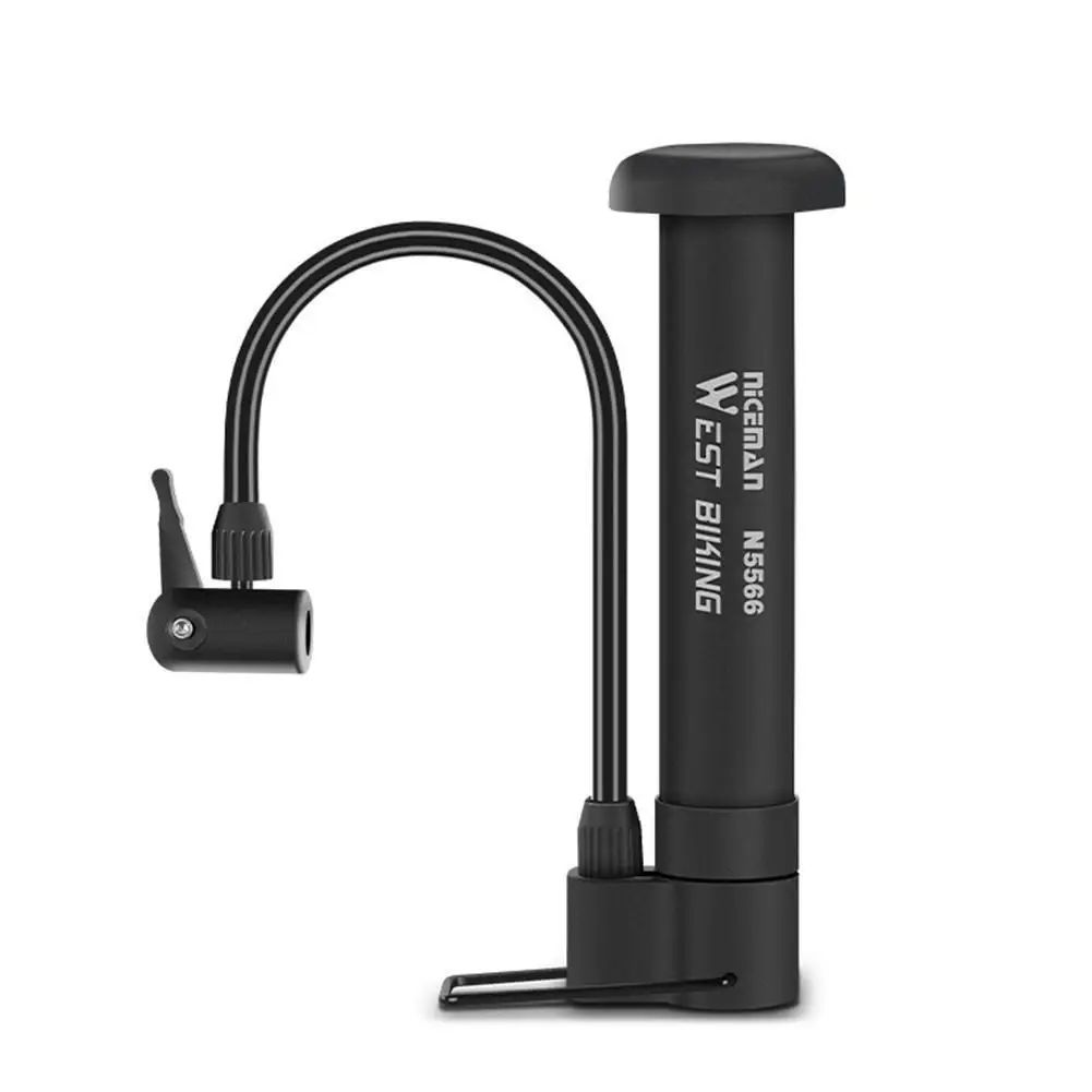 WEST BIKING Насос велосипедный, для золотников Presta и Schrader, чёрный