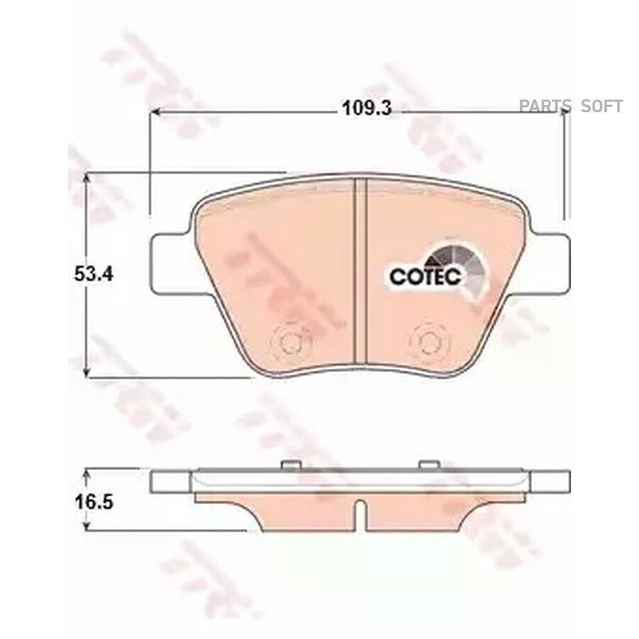 TRW GDB1841 GDB1841 1420 00 [5K0698451] ! колодки дисковые з.\ Audi A3, VW Golf, Skoda Superb, Seat Leon all 08>