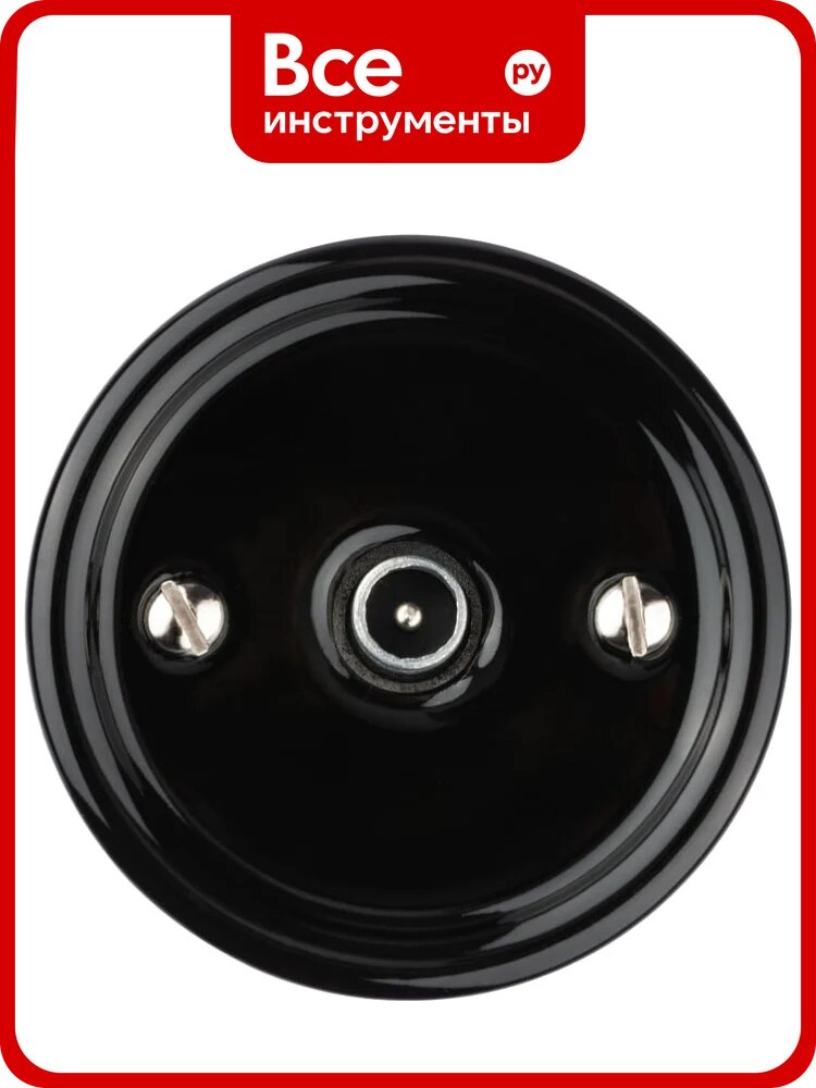 Проходная TV розетка TDM ELECTRIC черная «Болонь» SQ1820-0254