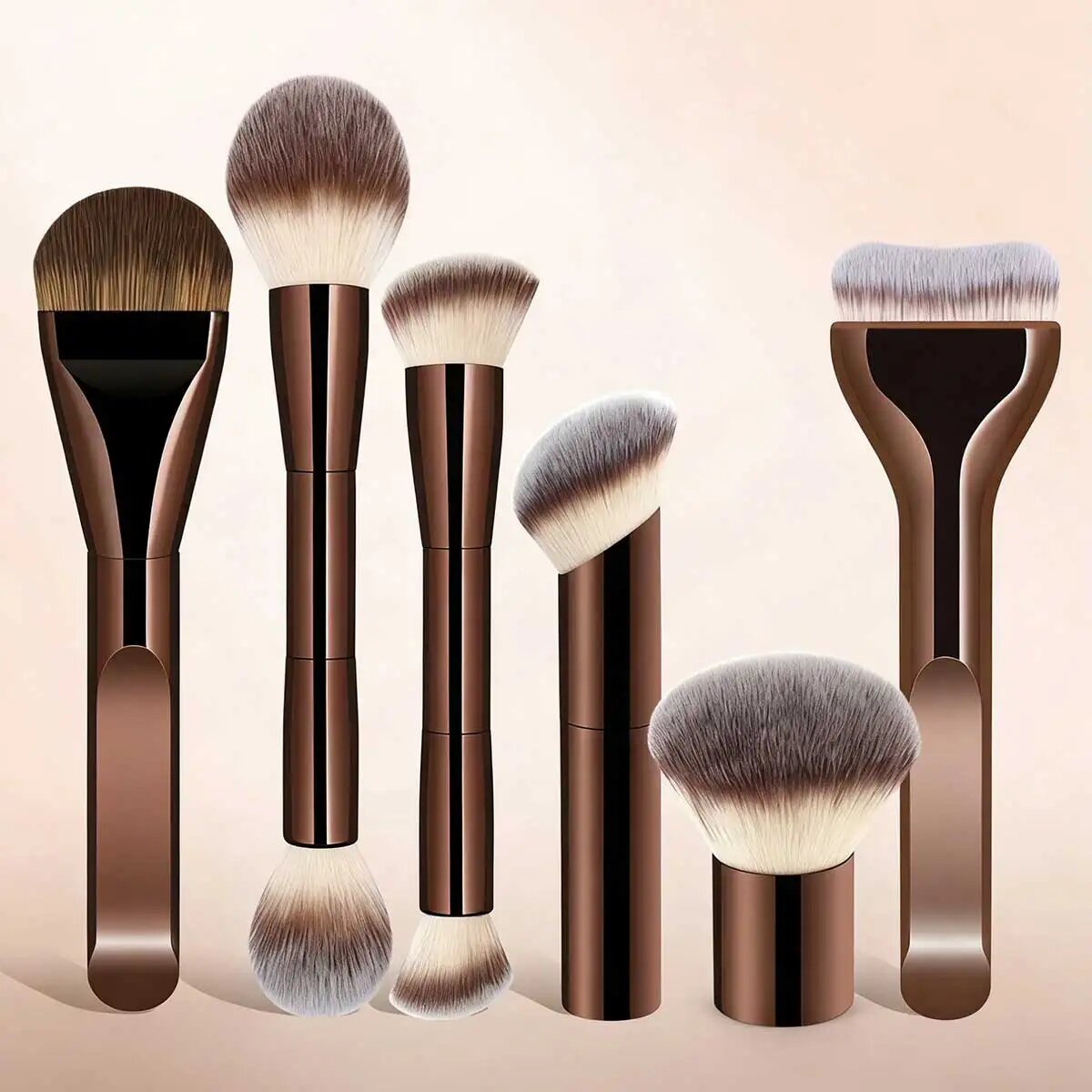 LUXEBLEND Кисти для макияжа 4/5 шт. 6pcs-Coffee Brown