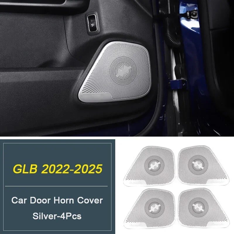 Для Mercedes-Benz GLB X247 2022-2025: накладки на динамики приборной панели, крышки динамиков двери багажника и А-стойки, аксессуары