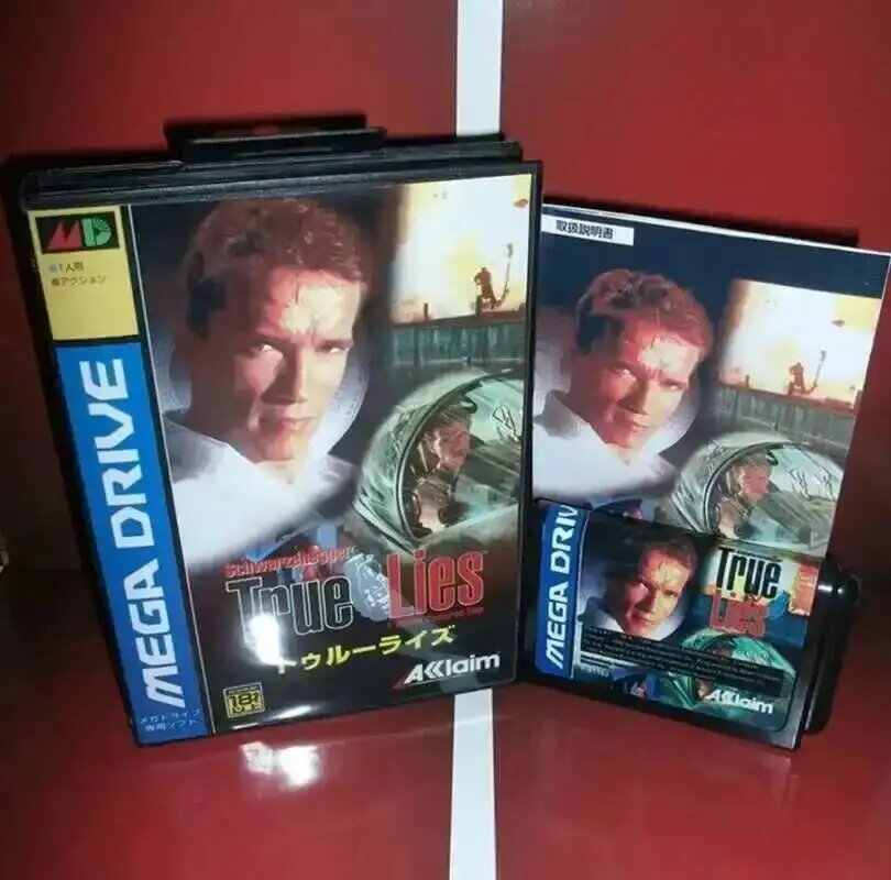Игровая карта True Lies для Sega MD Megadrive Genesis JP CASE - JP SHELL
