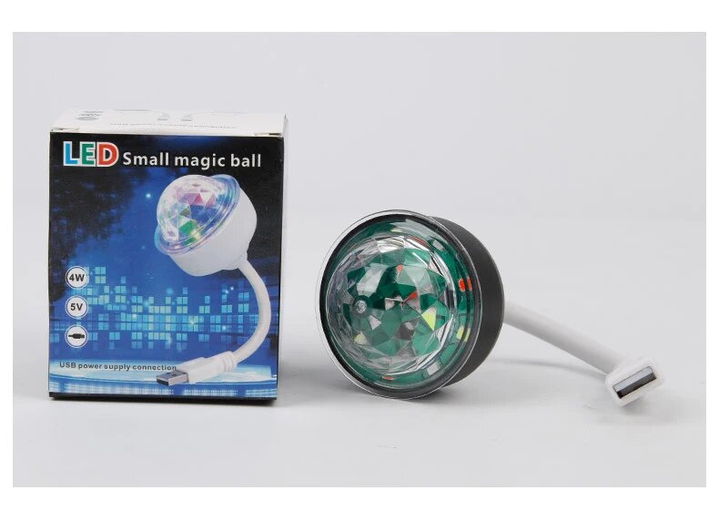 GRN-FLASHING RGB USB Светодиодный проектор 6W USB Plug-Black