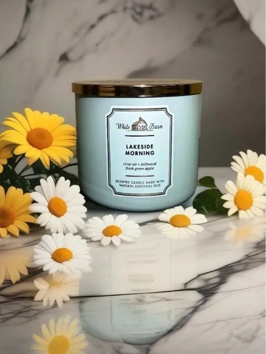 Bath and Body Works Свеча ароматическая Lakeside Morning, 9 см х 10 см, 1 шт
