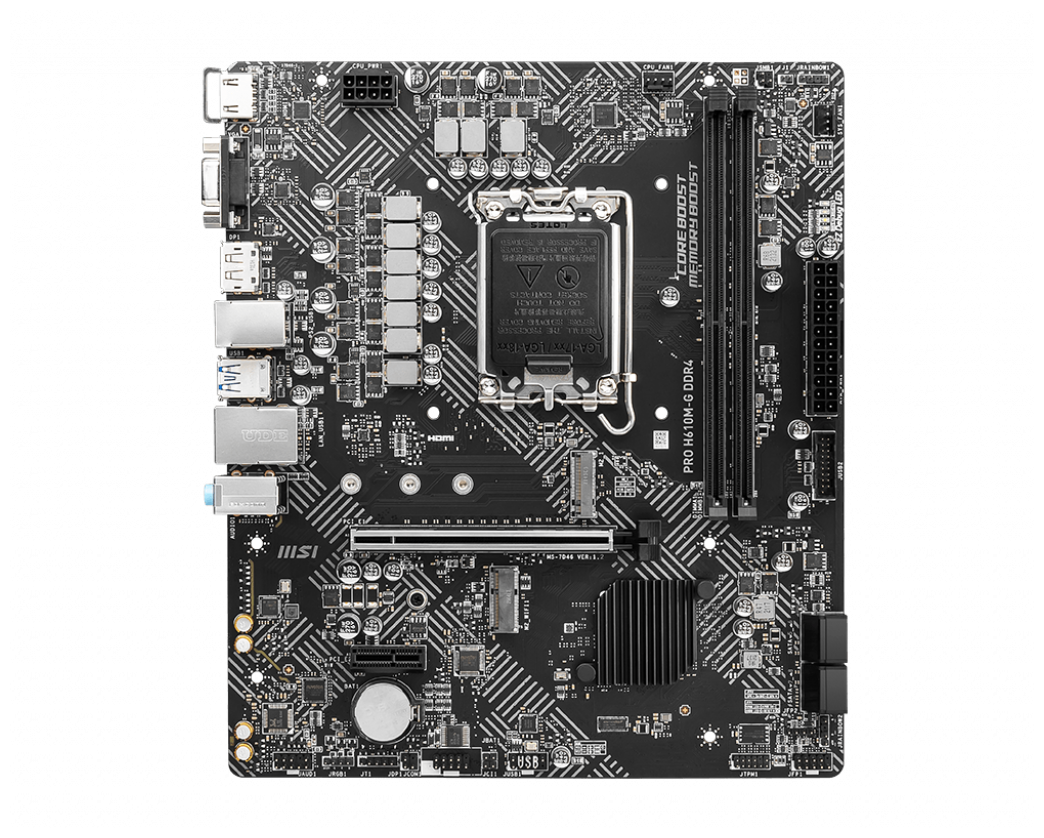 Материнская плата MSI PRO H610M-G DDR4, LGA1700, DDR4, PCIe 4.0