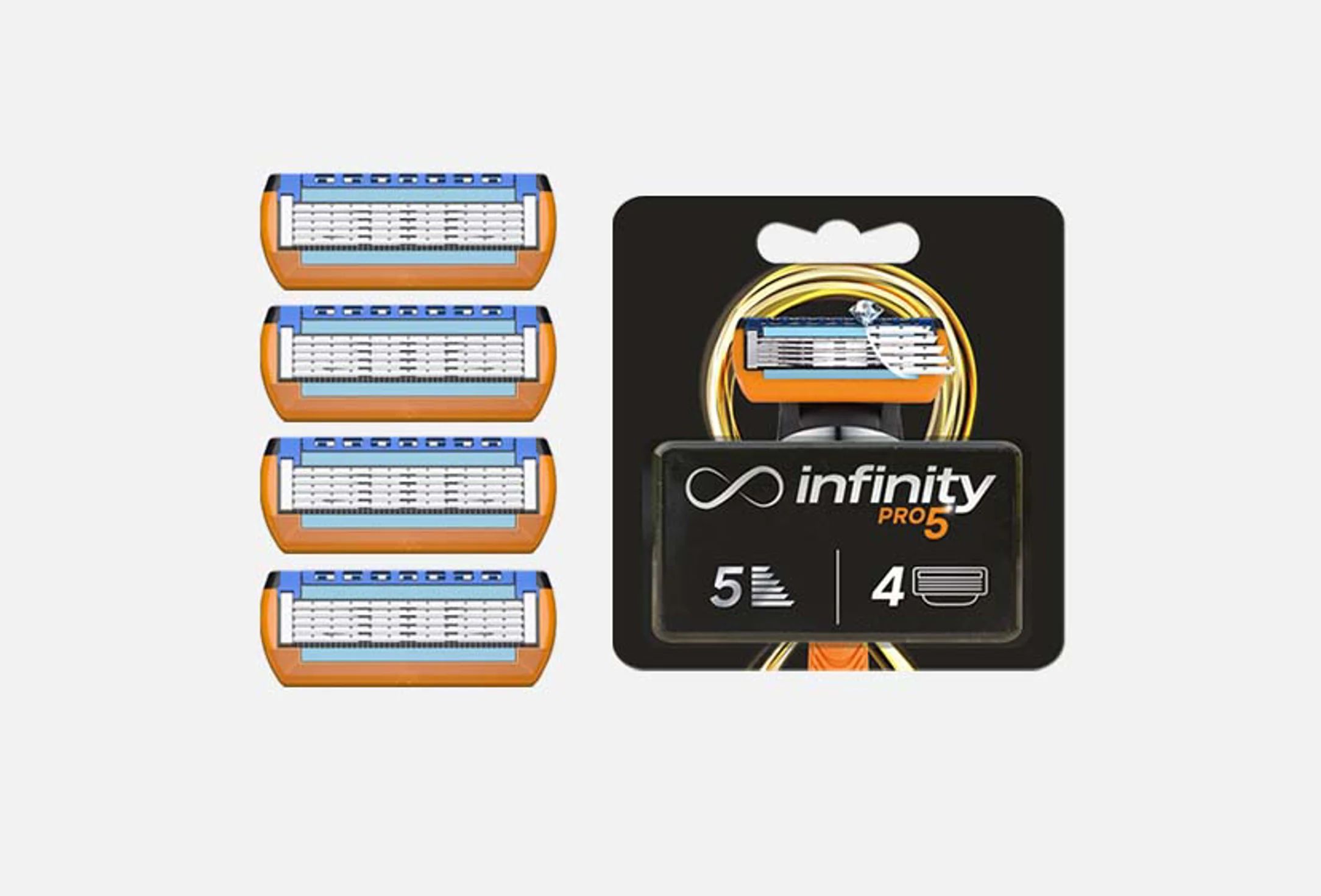 Сменные кассеты для бритвы INFINITY PRO5