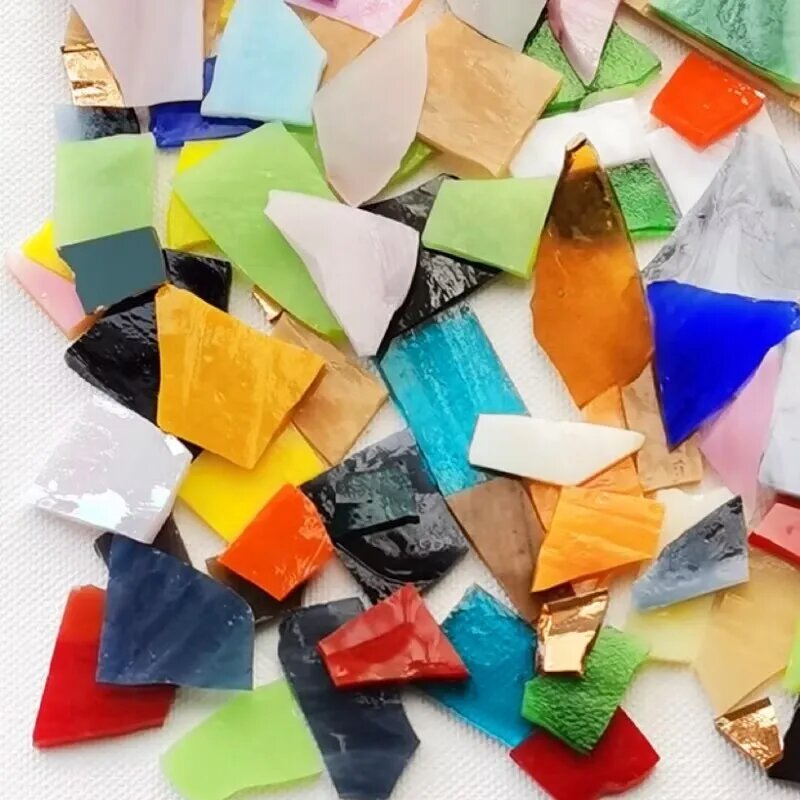 Цветная стеклянная мозаика для рукоделия Irregular shape