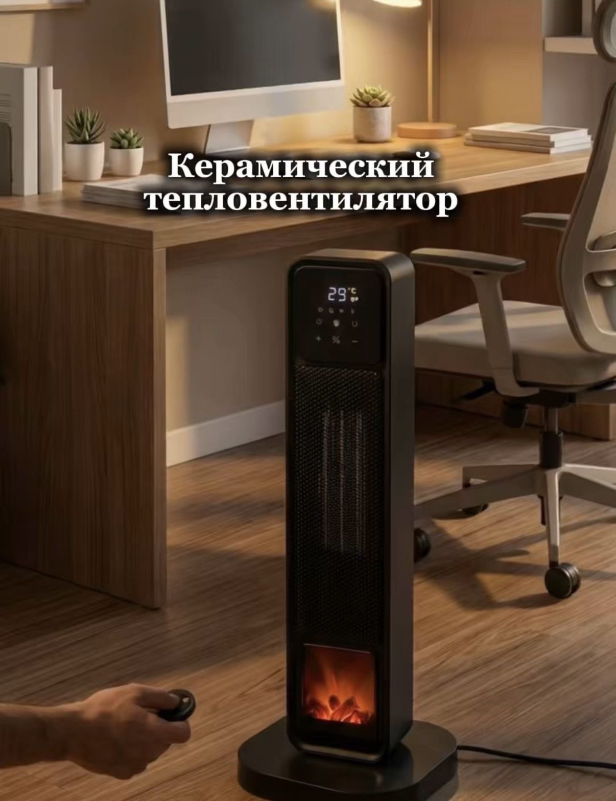 Обогреватель для дома электрический, тепловентилятор,2200 Вт, тепловентилятор напольный