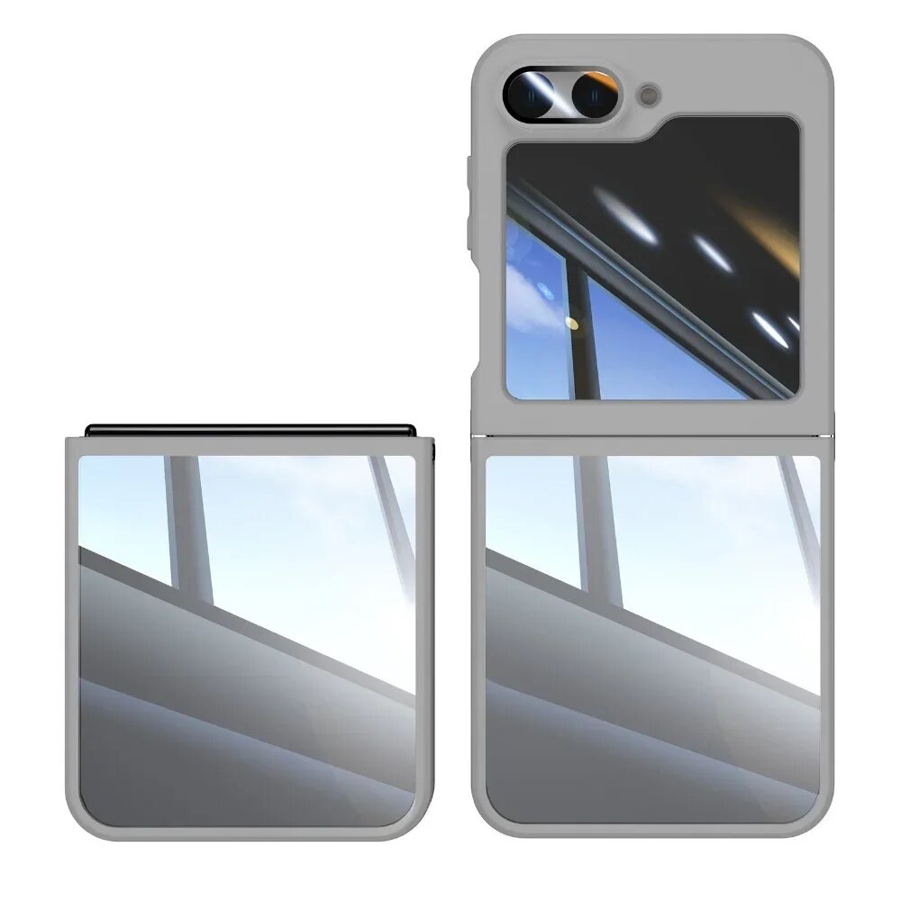 Прозрачный Противоударный Гибридный Чехол Для Samsung Galaxy Z Flip Galaxy Z Flip6, Серый, Gray