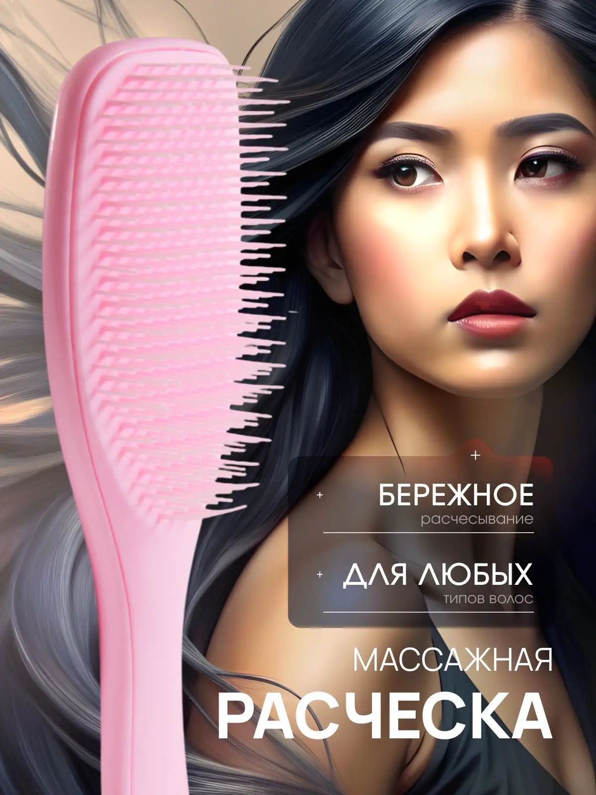 Расческа для волос массажная, щетка для волос