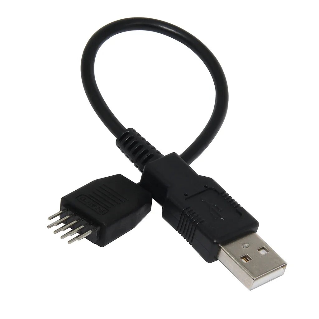 Кабель-адаптер USB 2.0 (штекер) на 9-контактный внутренний разъем материнской платы, Plug and Play, для ПК, серверов и промышленного оборудования