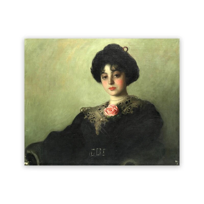 Портрет дамы маслом 30x40 см, bPC6326, без рамы