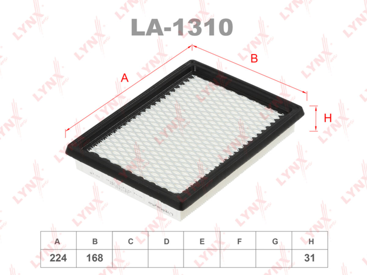 La-1310 Фильтр Воздушный Lynxauto (LYNX LA-1310)