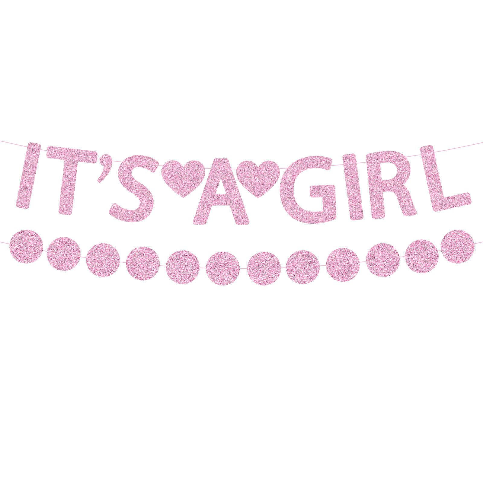 Розовый баннер для вечеринки Baby Shower, гирлянда из флажков, декор для праздника, подвесной бант