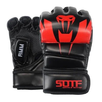 Боксерские перчатки PU 3 см Красный, SOTF-ST3-D