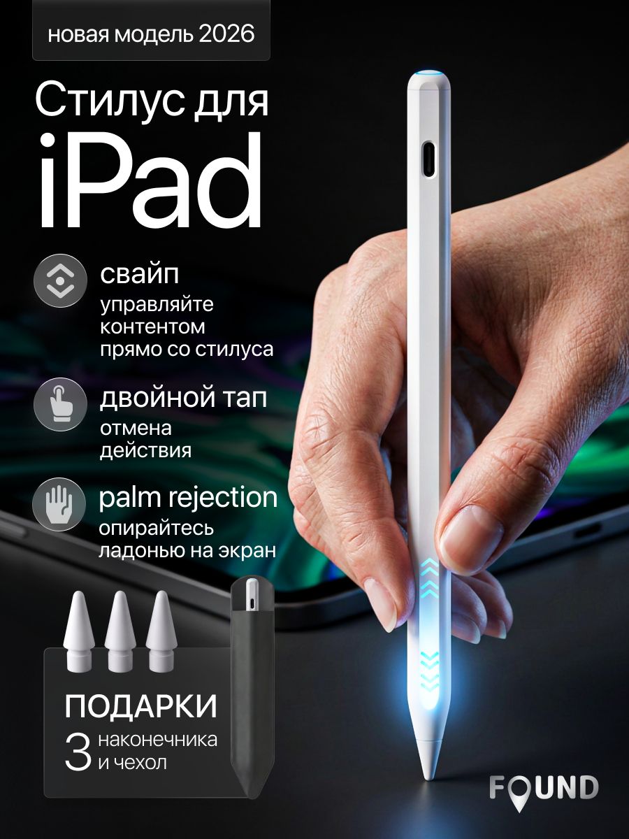Стилус для iPad с сенсорным управлением Apple Pencil