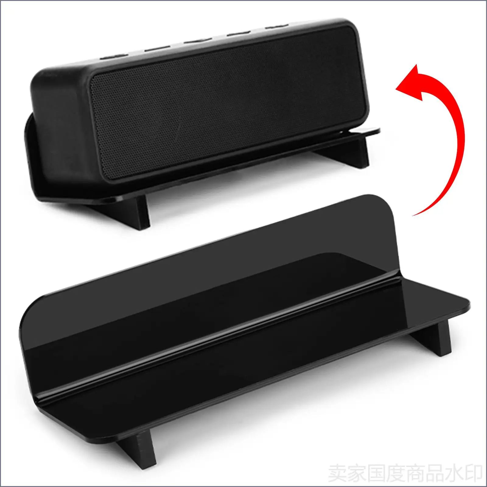 Наклонная подставка для колонок Soundcore 1/2/3 из акрила чёрного цвета