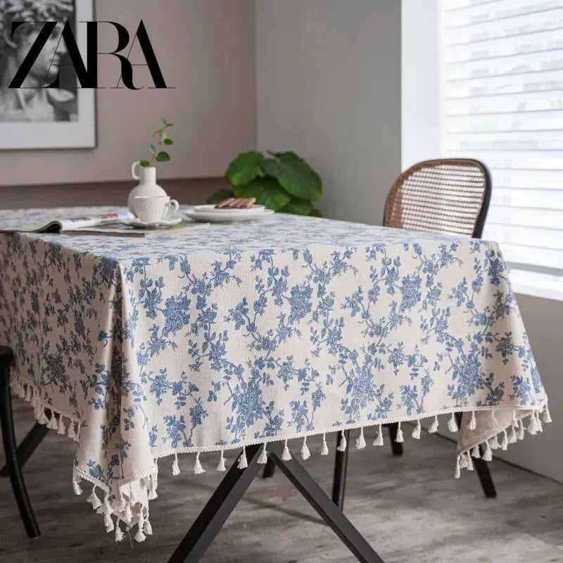 ZARA HOME Скатерть 100x140 см хлопок термостойкая кремовый
