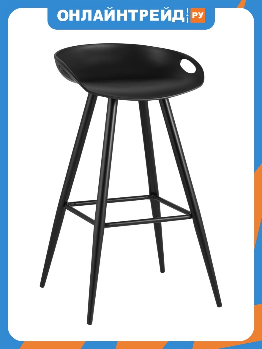 Стул барный Stool Group Флэш, черный, черные ножки.