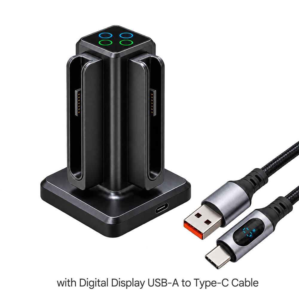 Зарядная док‑станция Data Frog с магнитной зарядкой для Switch 2, 4‑в‑1 зарядное устройство для Joy‑Con 2 с цифровым дисплеем и кабелем**