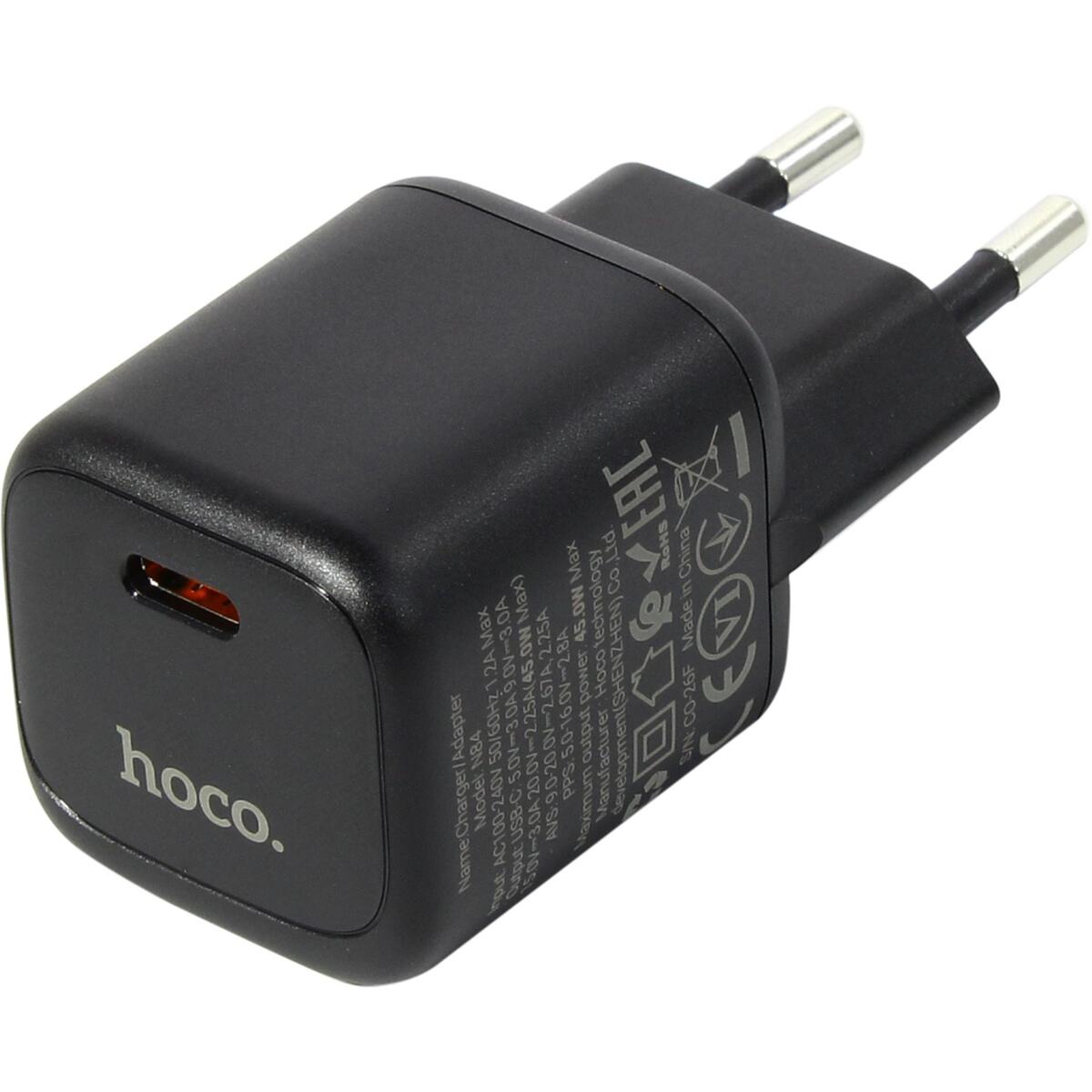 Hoco N84 Black Set 681612 Зарядное устройство USB (Вых. DC5/9/15/20V, 45W, USB-C, кабель USB-C)